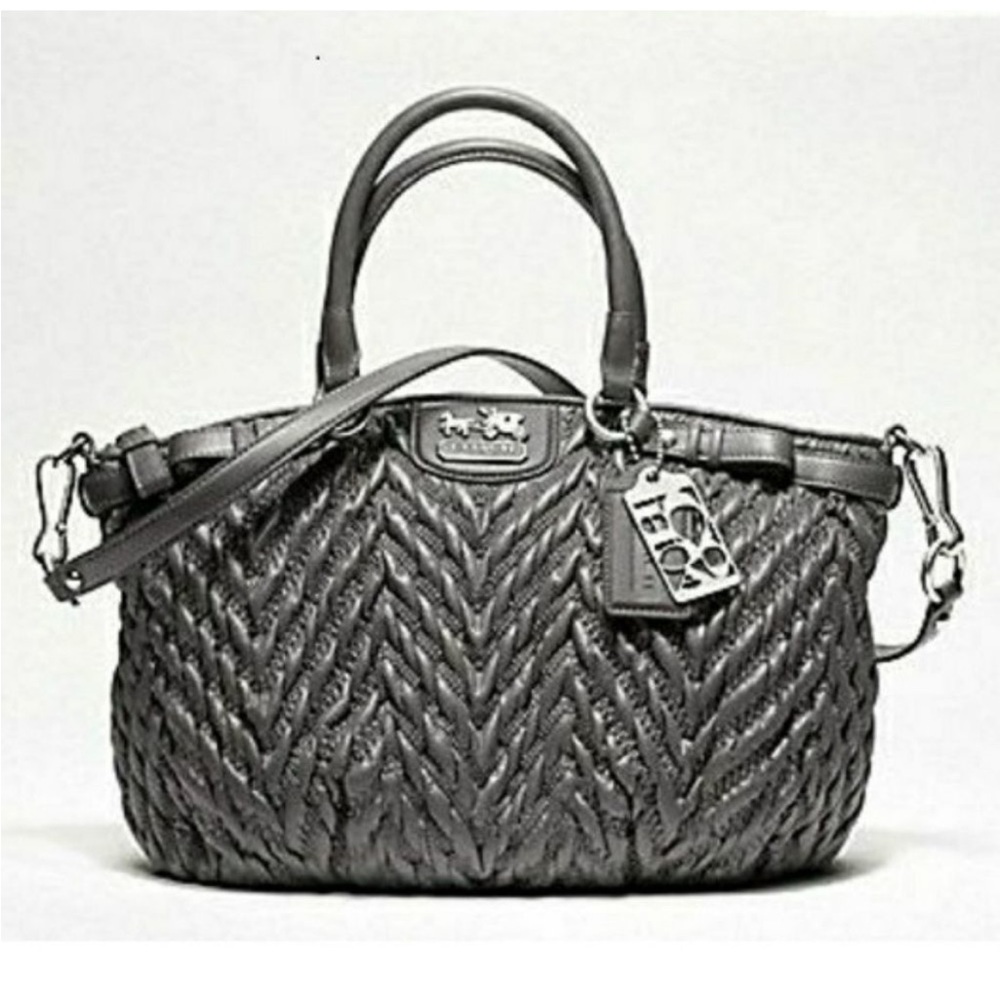 Coach Madison Sofia Satchel Nylon And Leather Quilted… - Gem